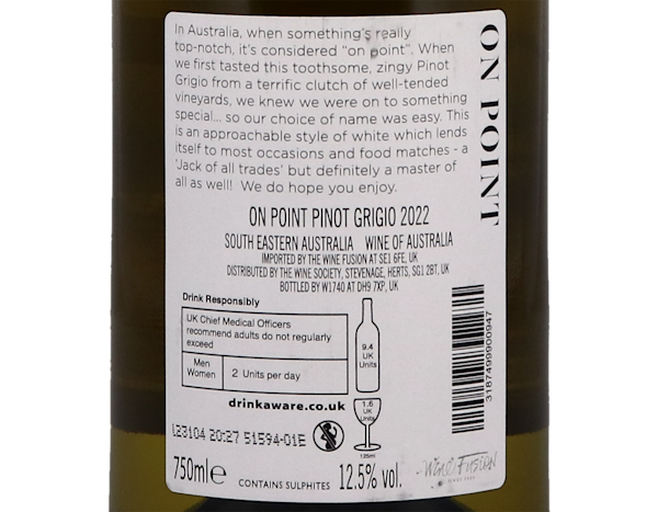 On Point Australian Pinot Grigio 2022