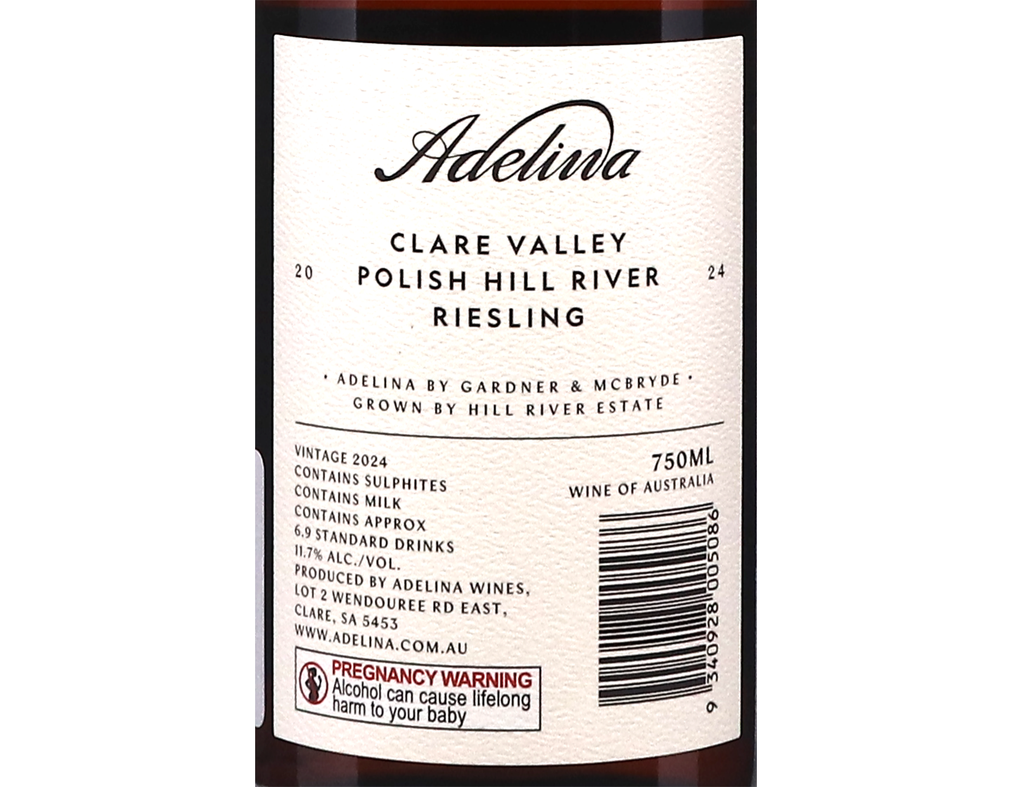Adelina 'Smith' Polish Hill River Clare Valley Riesling 2024