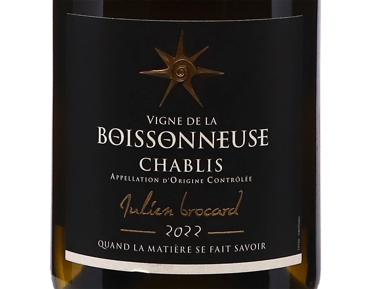 Julien Brocard, Chablis Boissonneuse 2022