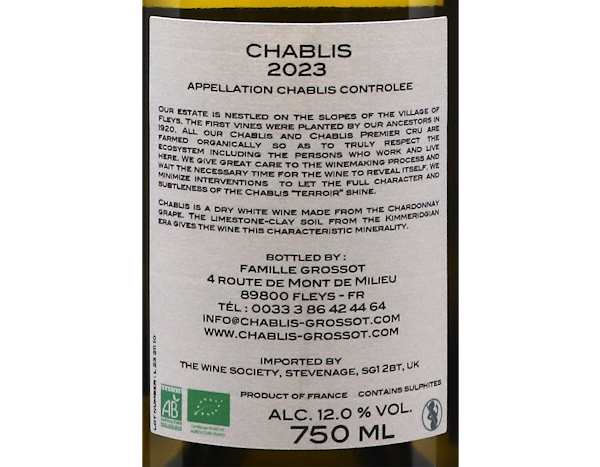 Famille Grossot, Chablis 2023