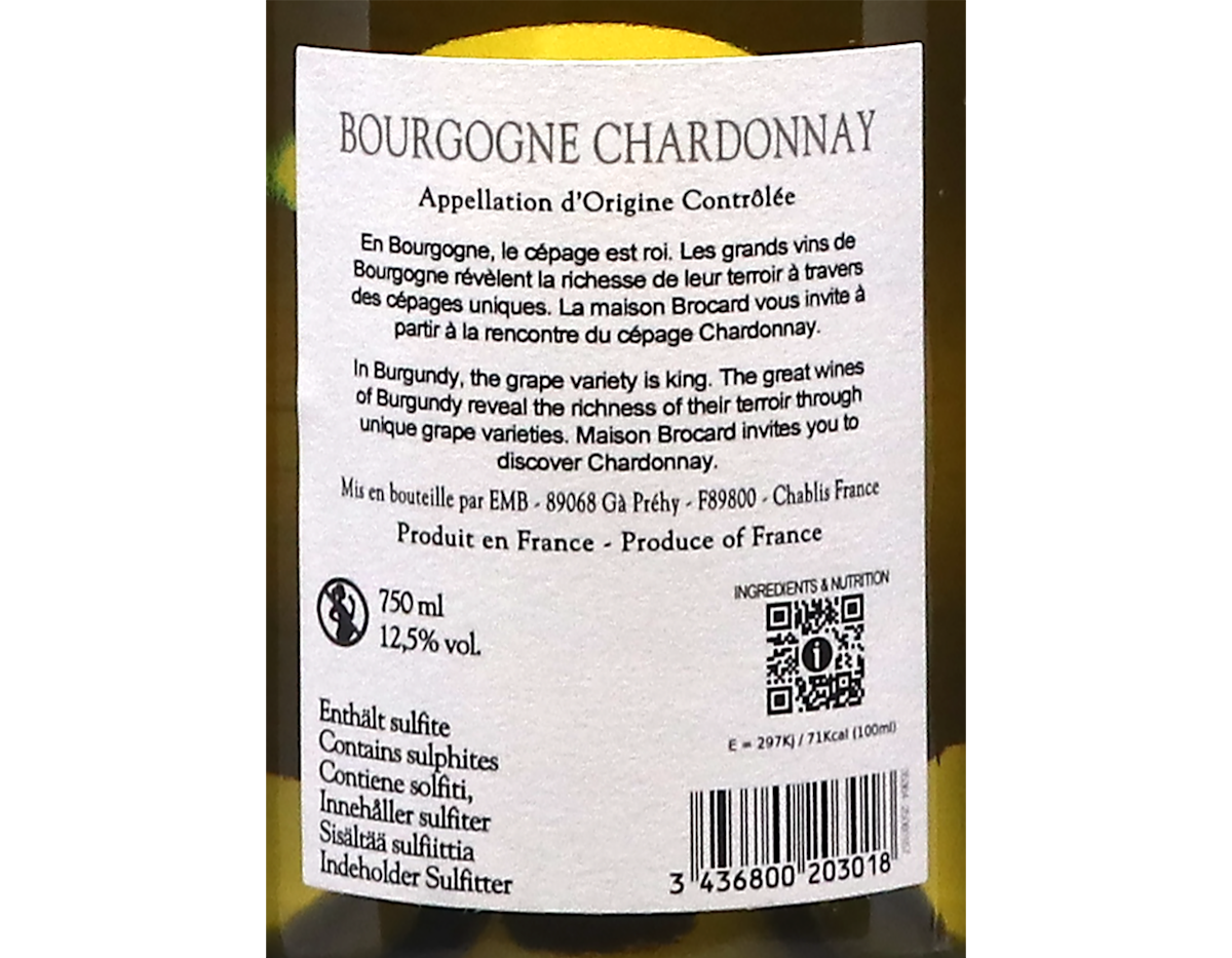JM Brocard, Bourgogne Chardonnay 2024