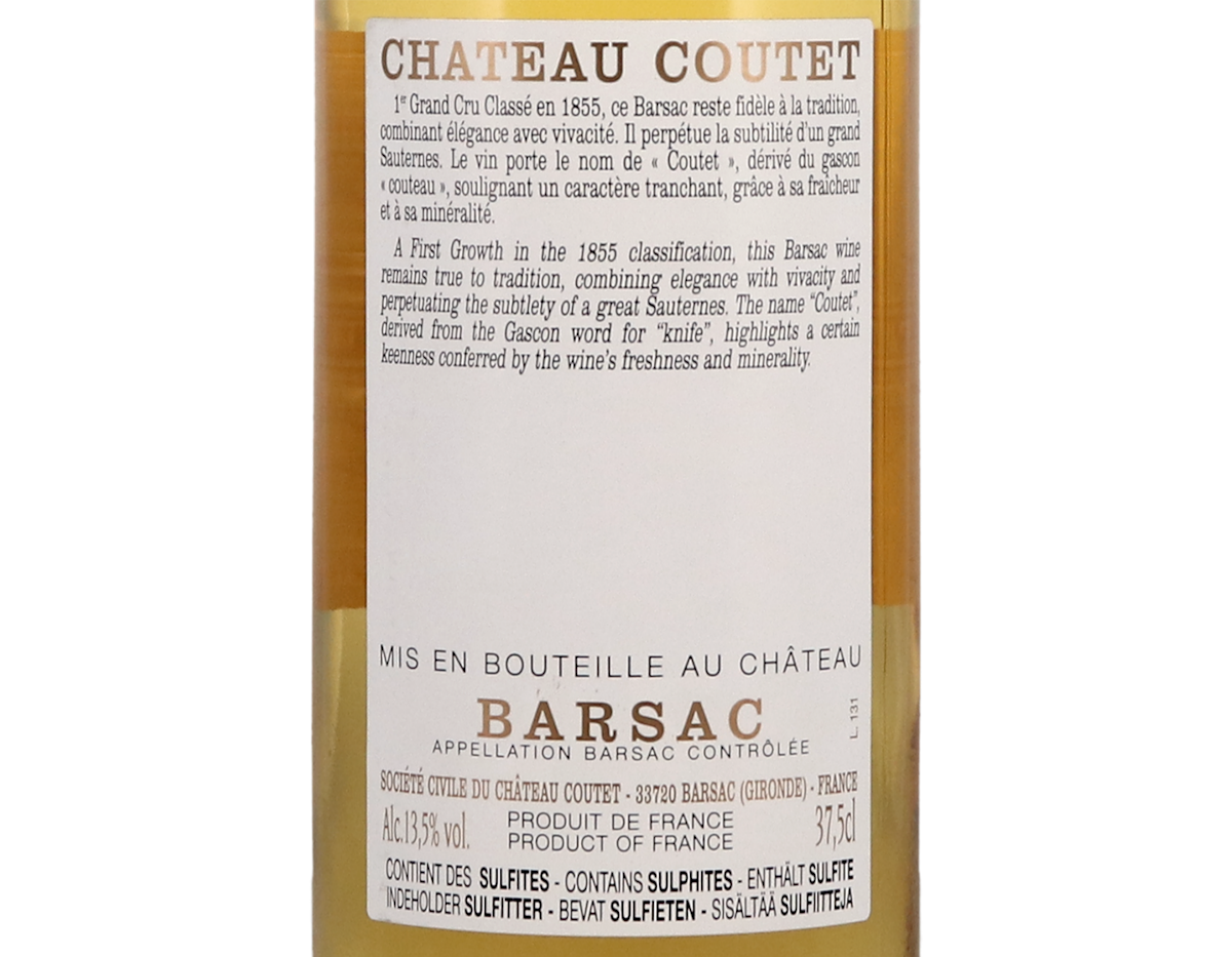 Half bottle of Château Coutet, Barsac 2016