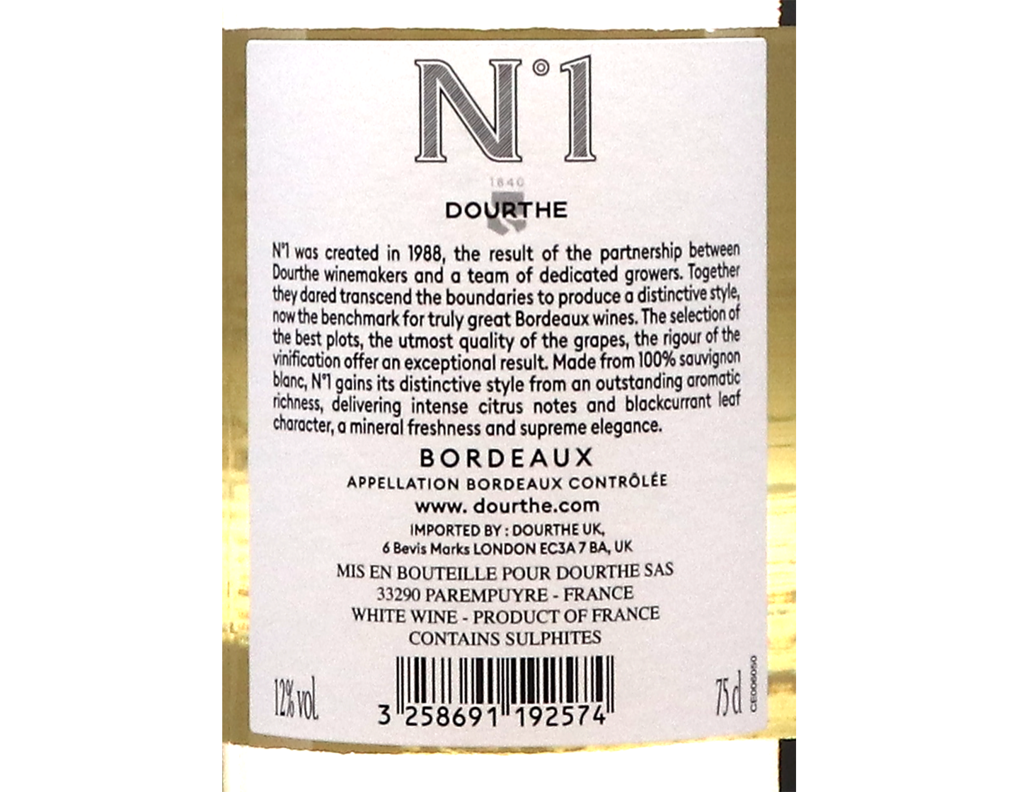Dourthe No 1 Sauvignon Blanc, Bordeaux 2024