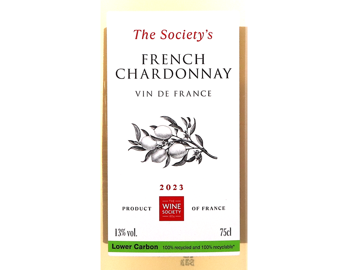 The Society's French Chardonnay 2023 rPET bottle