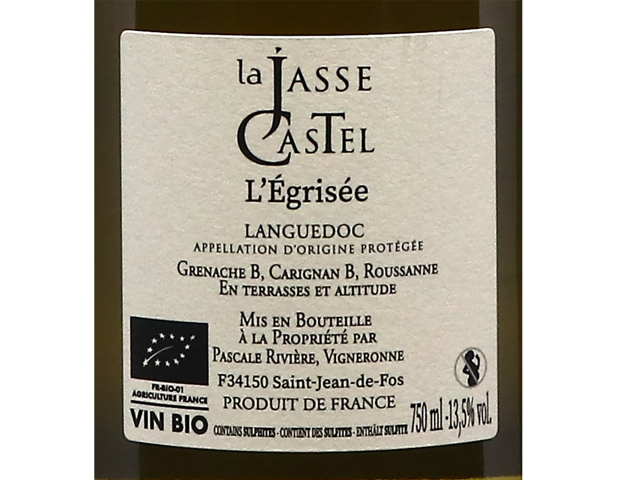 Languedoc Domaine La Jasse Castel Blanc L'Egrisee 2023