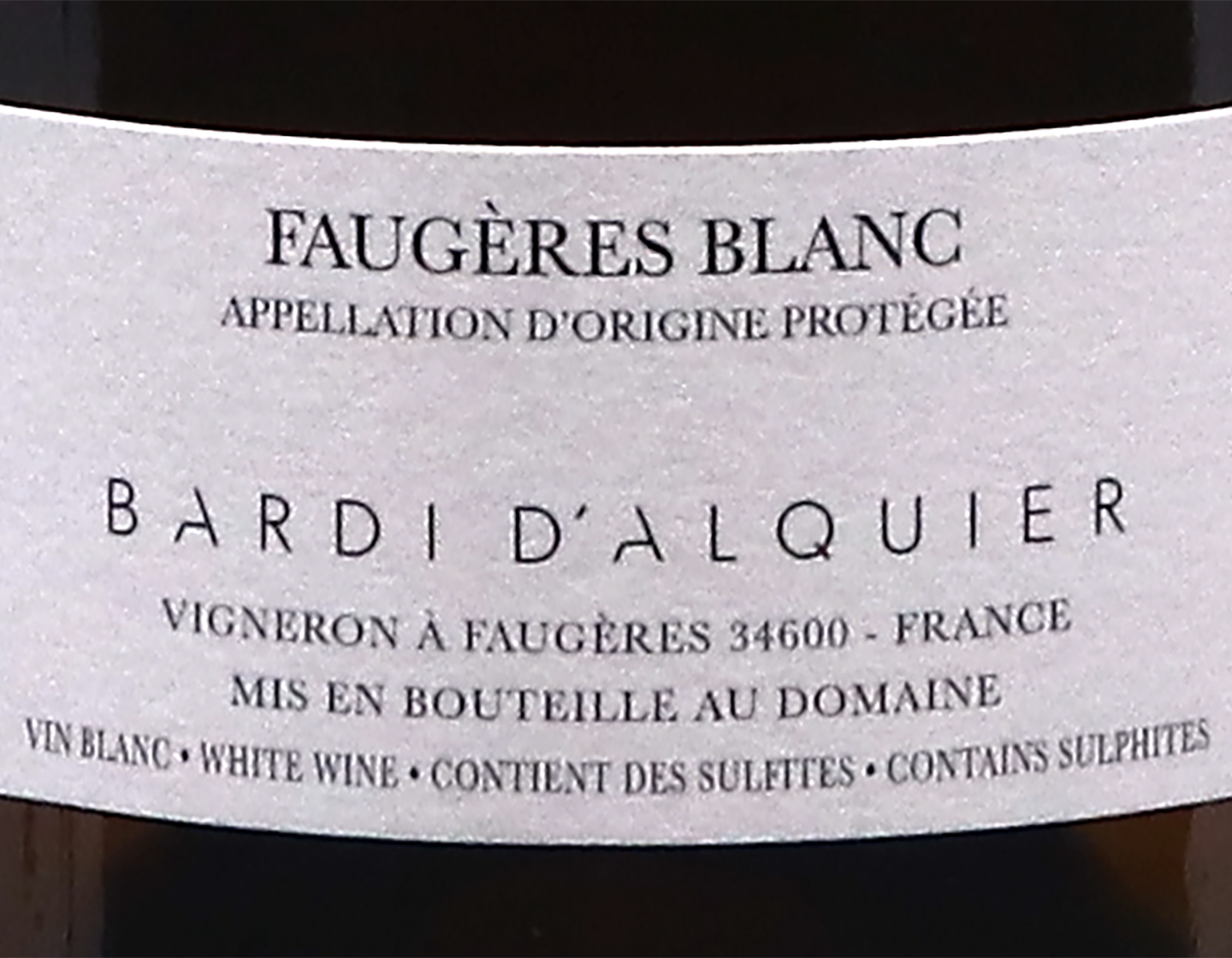 Faugères Blanc Les Vignes du Puits, Domaine Alquier 2023