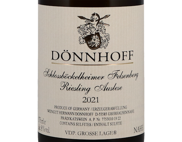 Half bottle of Schlossbockleheimer Felsenberg Riesling Auslese Gold Cap ...