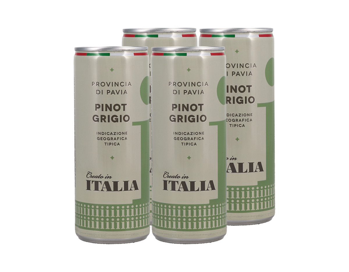 Cans of Provincia Pinot Grigio 2022 4x0.25cl