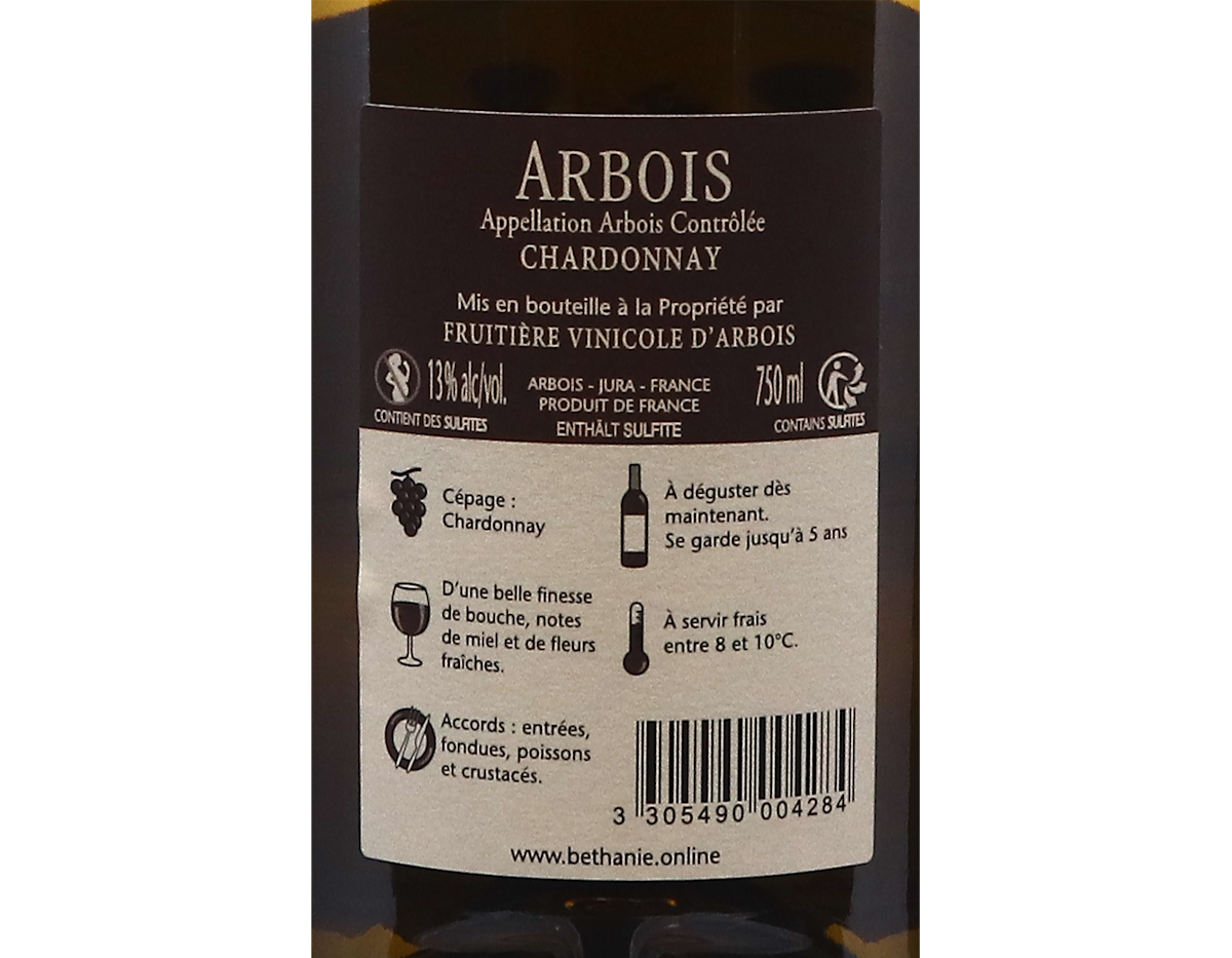 Arbois Chardonnay, Fruitière Vinicole d'Arbois 2022