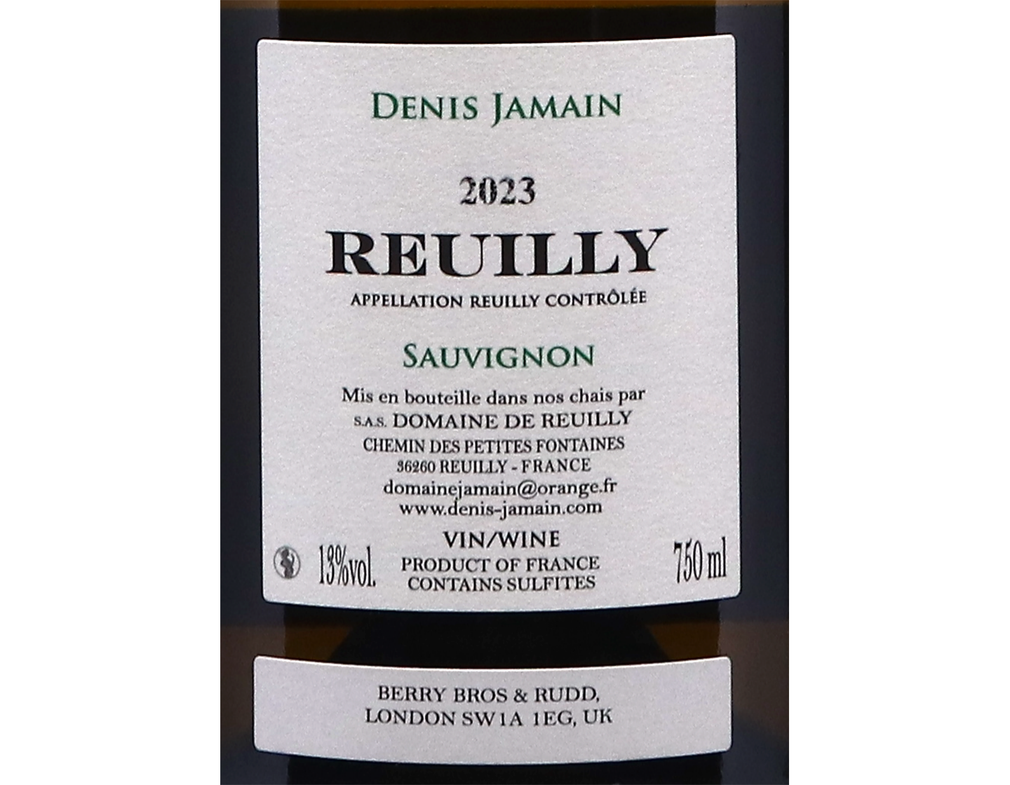 Reuilly Les Pierres Plates, Domaine de Reuilly 2023