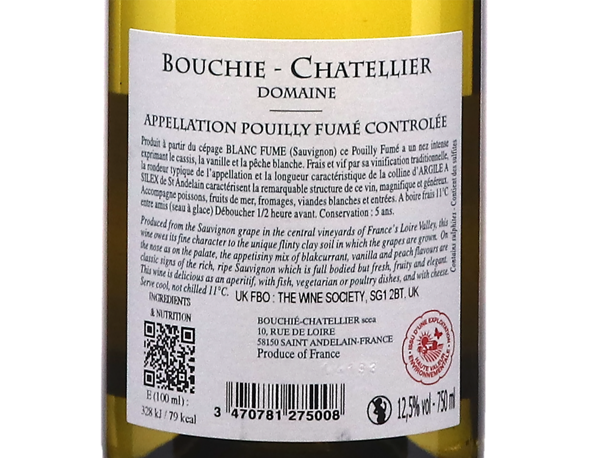 Pouilly Fumé La Chatellière Domaine Bouchié Chatellier