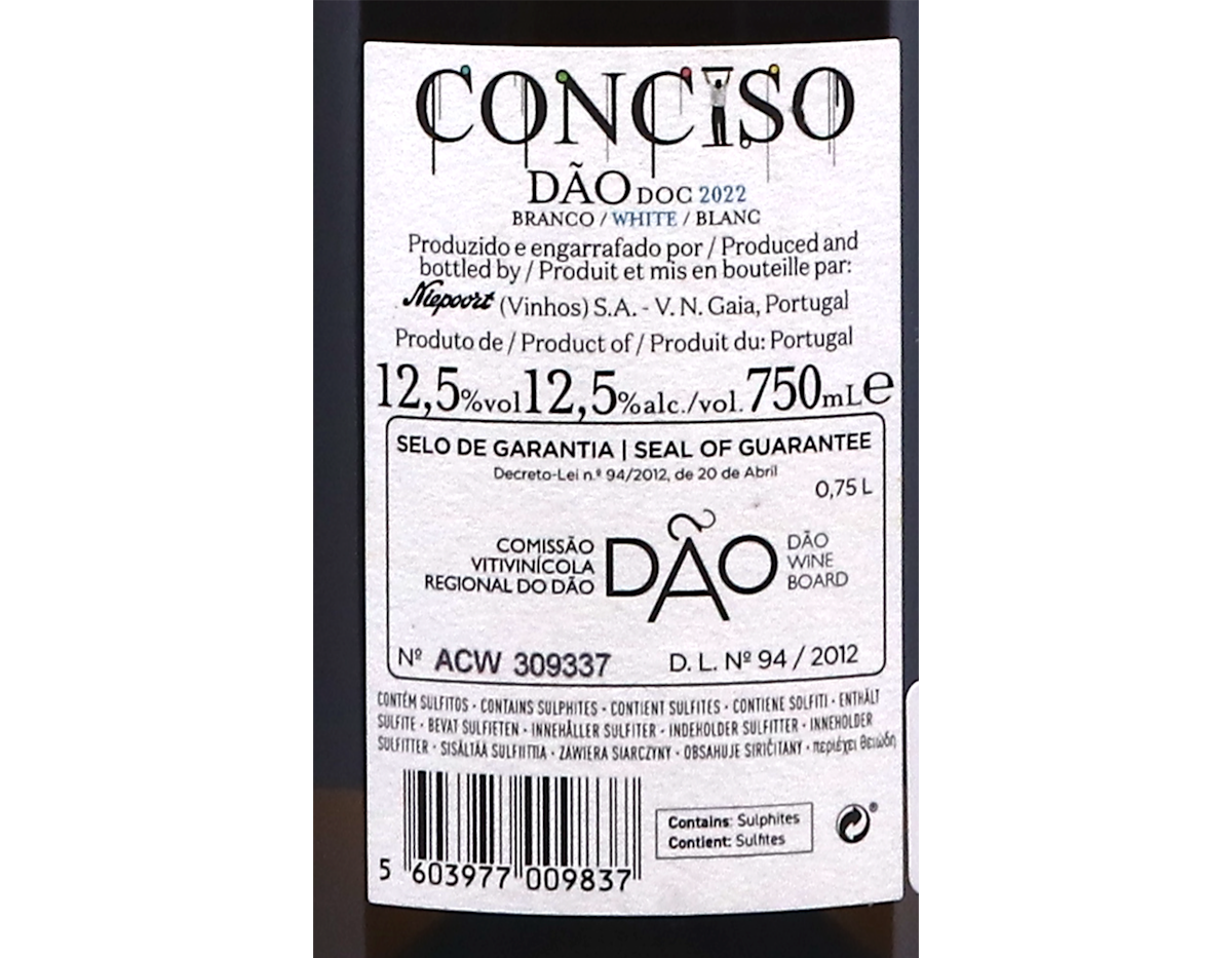 Niepoort Conciso Branco, Dão 2022