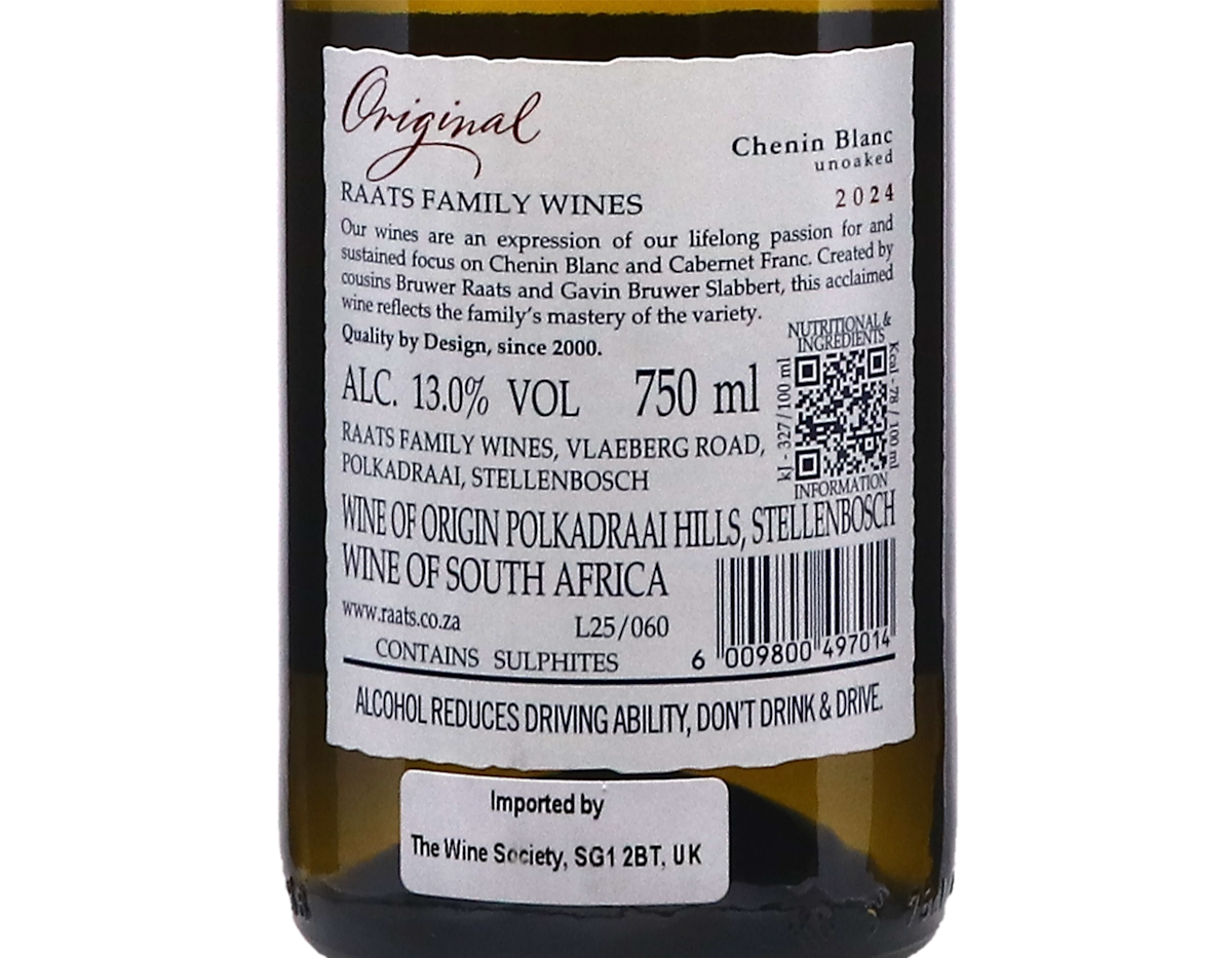 Raats Original Chenin Blanc, Polkadraai Hills 2024