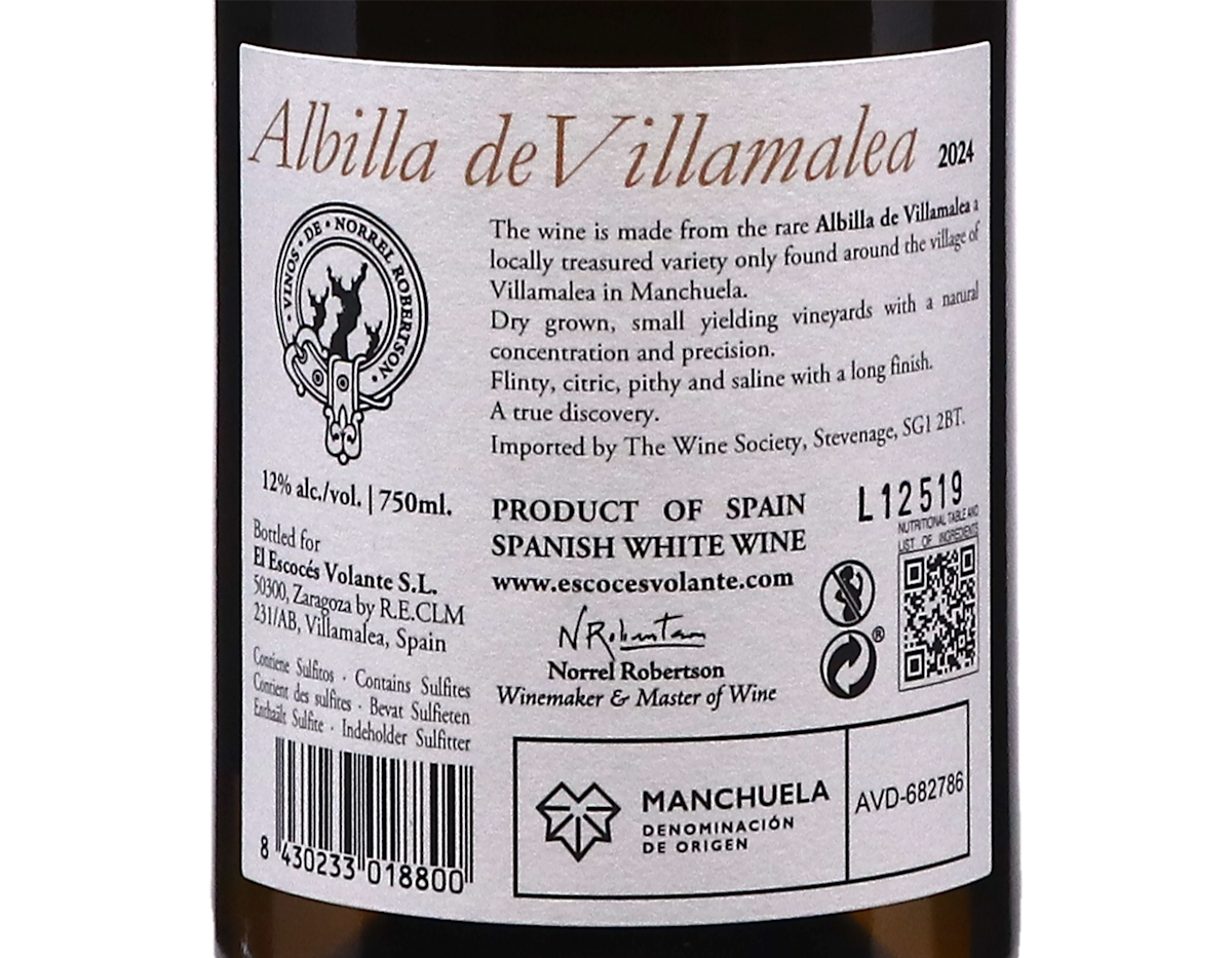 Escosés Volante Albilla Sobre Lías, Manchuela 2024